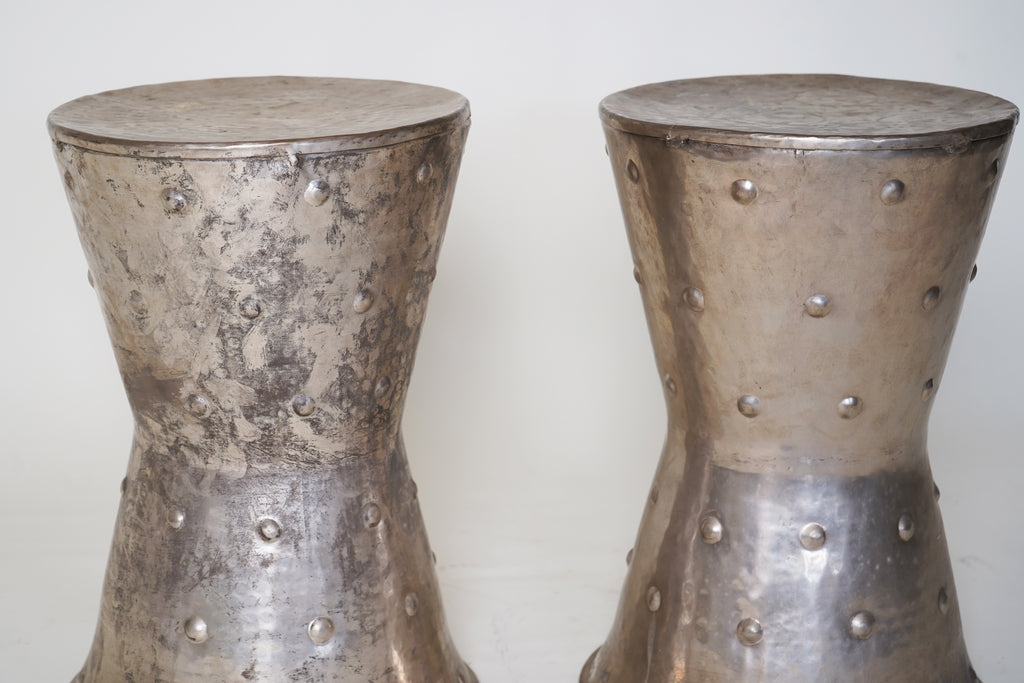 Pair Of Aluminium Dot Stool – Stowaway London