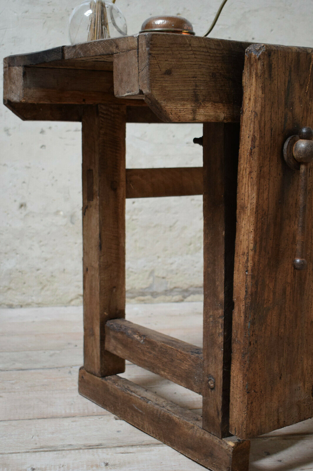 Vintage Industrial Oak Work Bench – Stowaway London