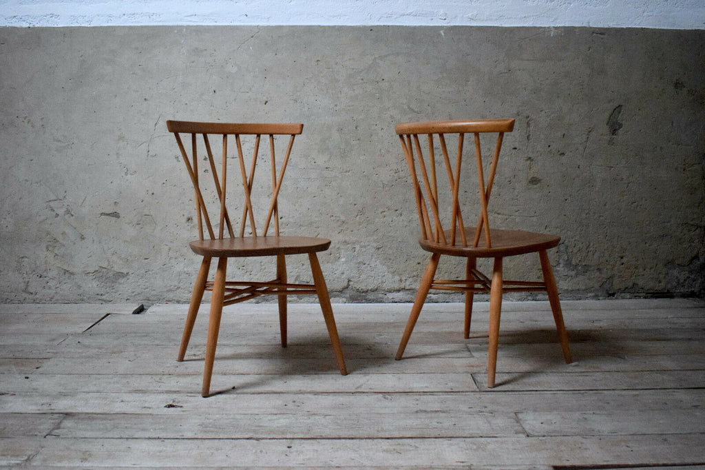 Vintage Ercol Chiltern Candlestick Elm Dining Chairs - Set of 4 ...