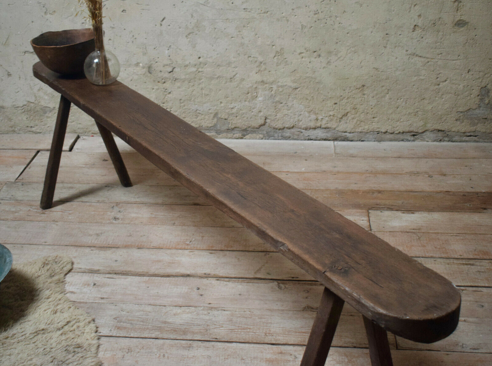 Antique Rustic Bench - 2m Long - Dining Table Bench – Stowaway London