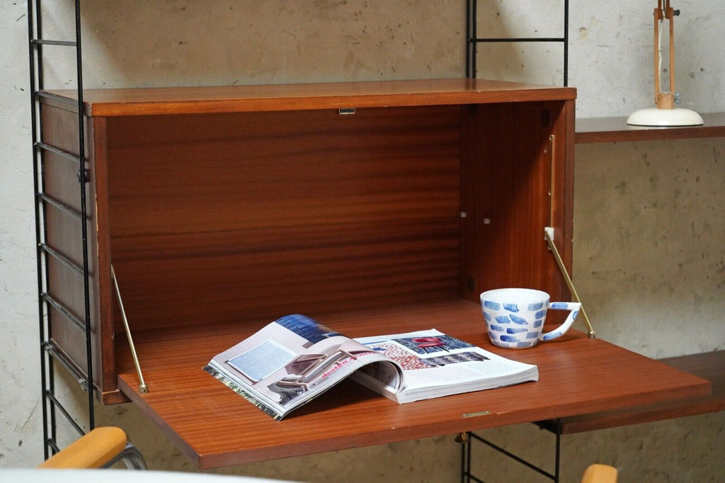 Vintage 1960s Shelving Unit Bureau Book Case By Brianco – Stowaway London