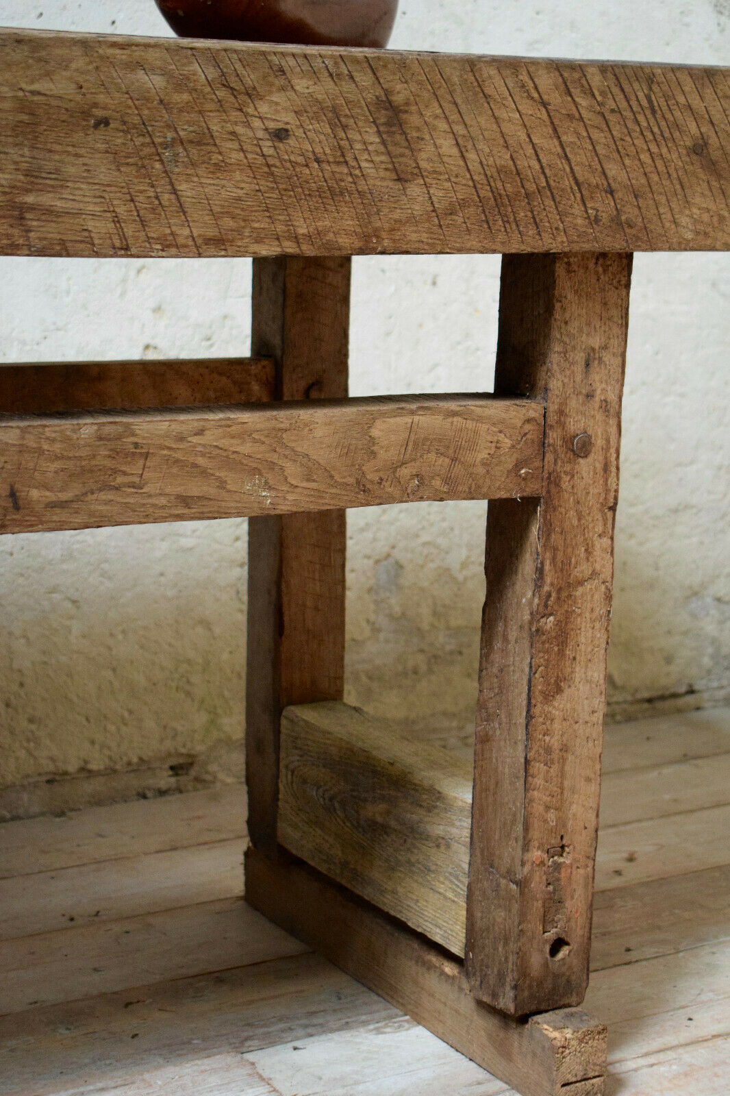 Vintage Industrial Oak Work Bench – Stowaway London