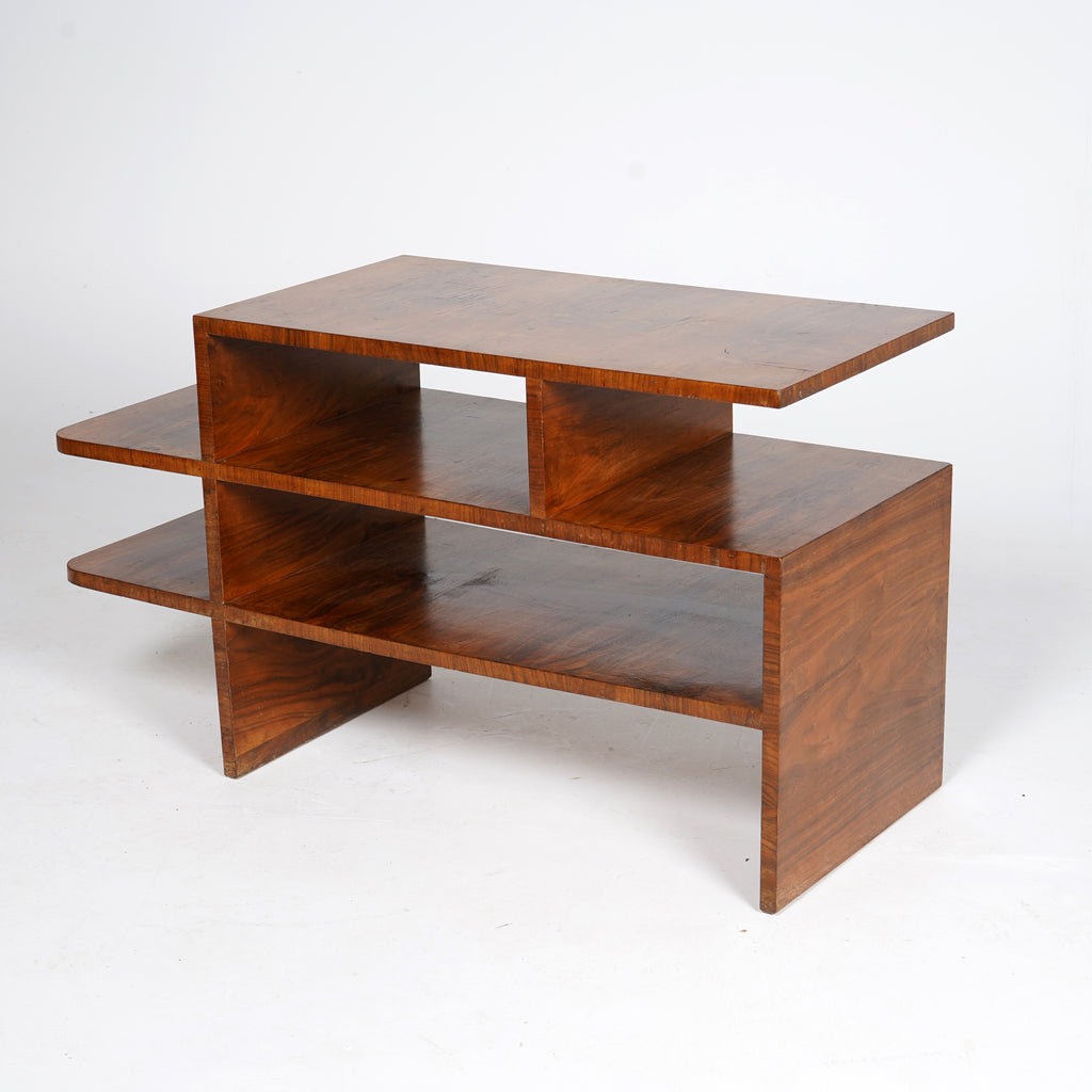 Art-Deco Walnut Shelving Unit – Stowaway London