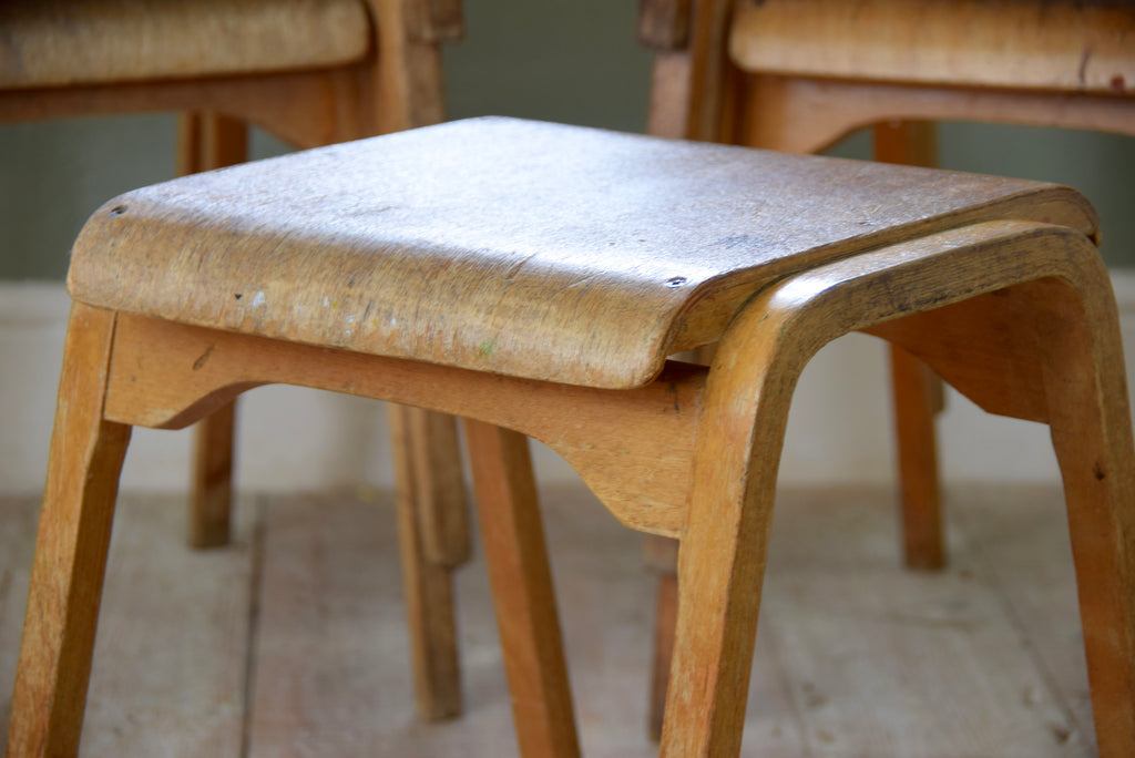 Vintage Plywood Industrial Stacking Stools 1960s – Stowaway London