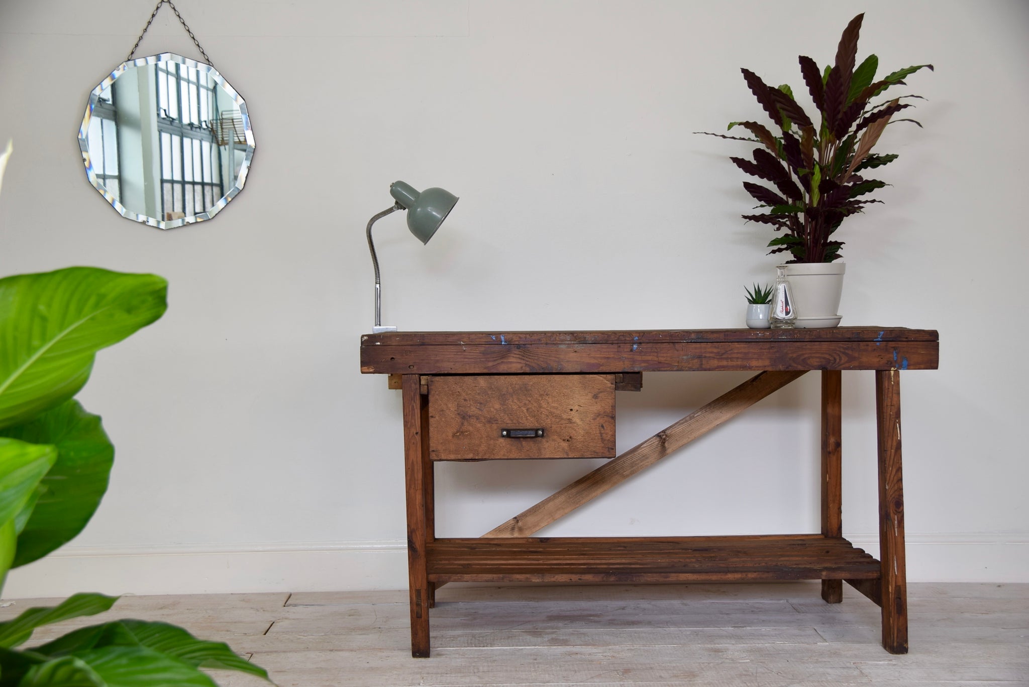 Vintage Rustic Pine Work bench – Stowaway London